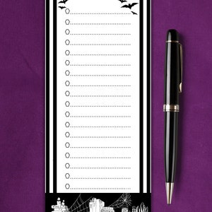 Gothic to Do List| Spooky Shopping List Magnetic Notepad| Creepy ...