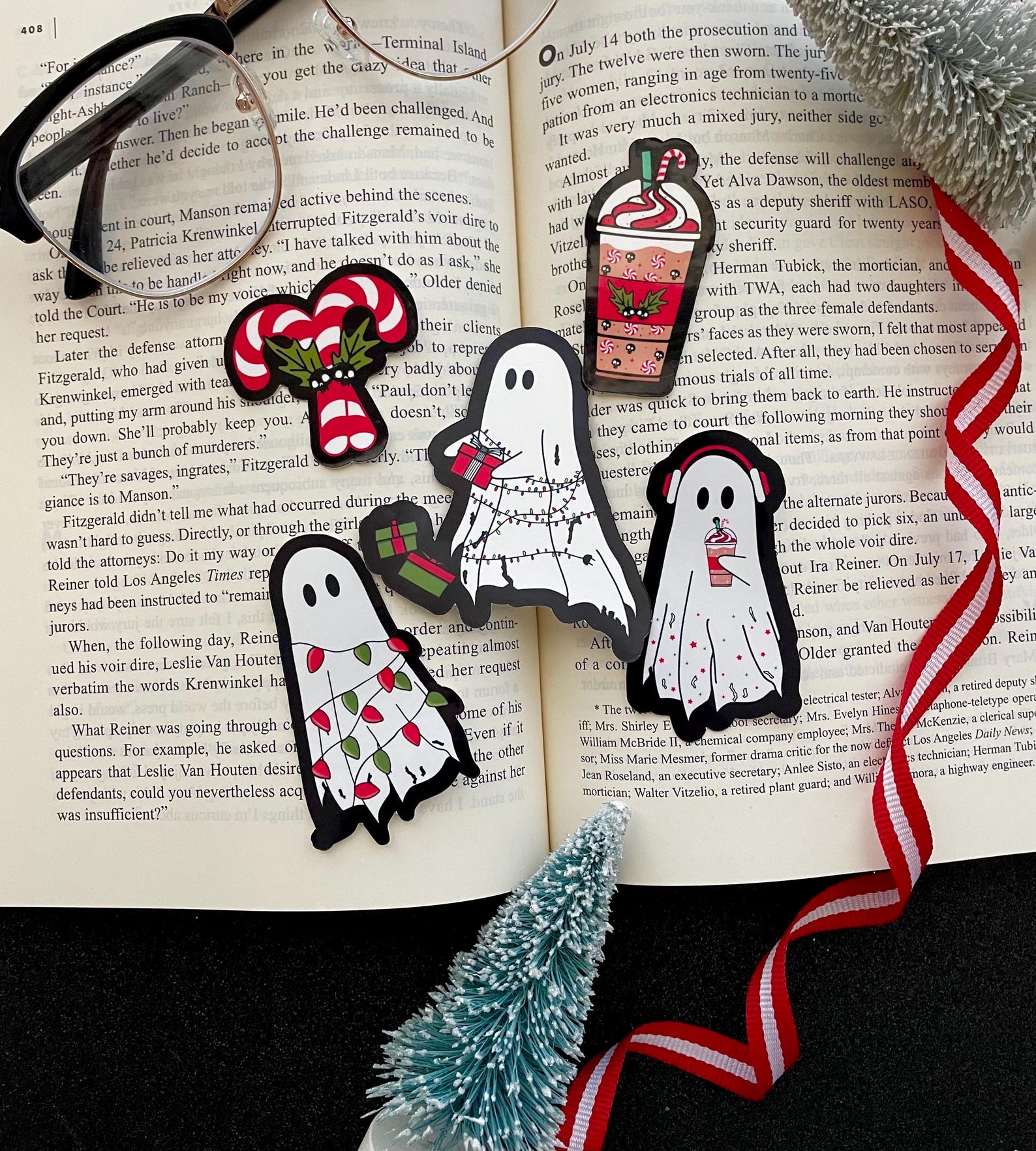 Christmas Ghost Sticker Set| Christmas Spirit Sticker Pack| Gothic ...