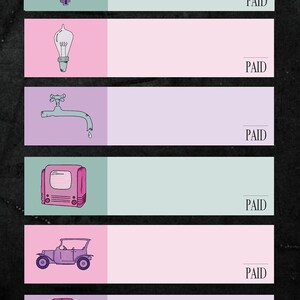 Spooky Bill Due Planner Sticker Sheet| Vintage Finance Planner Stickers ...