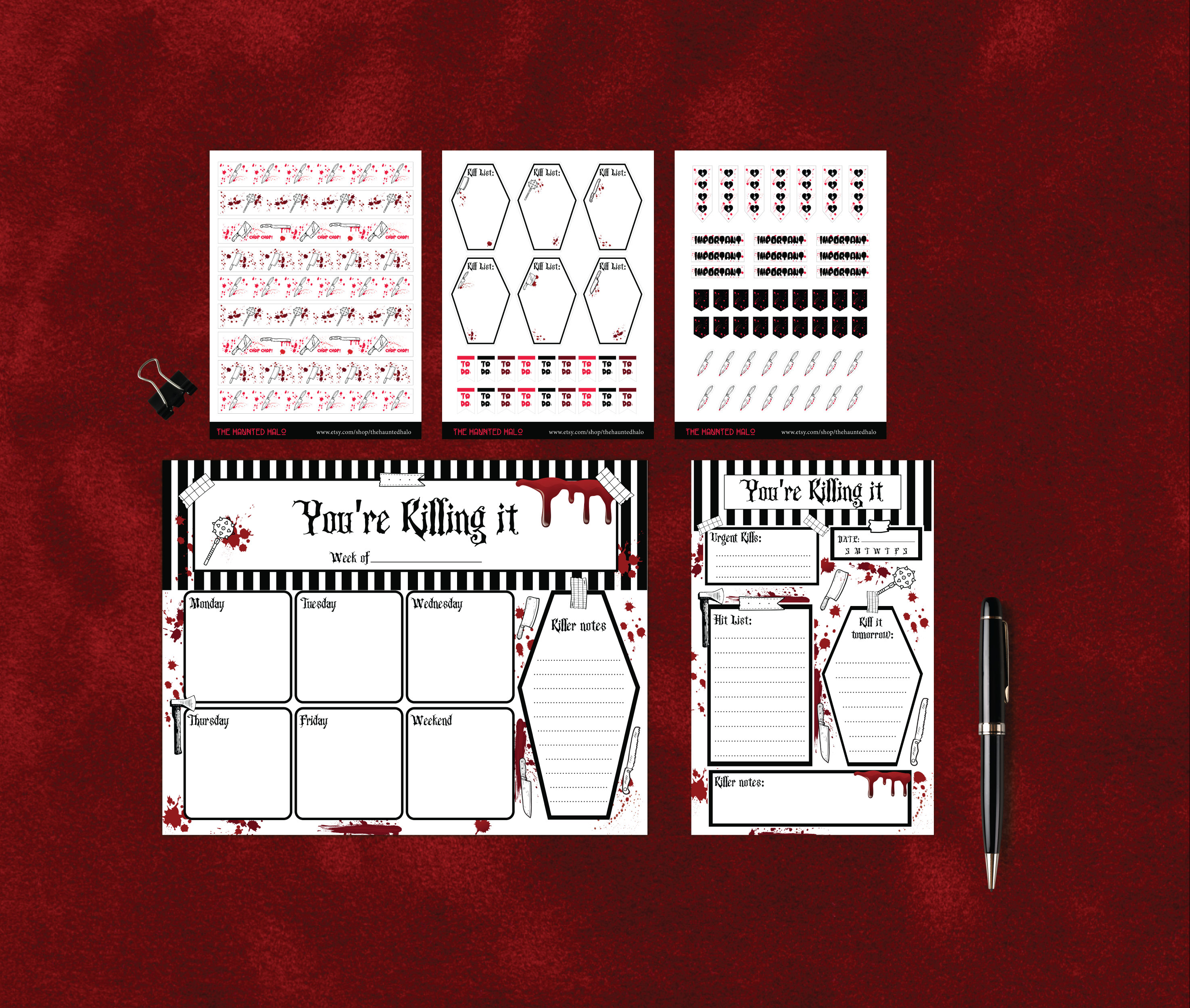 Kill List Stationery Gift Set Killer Notepad Bundle Set - Etsy