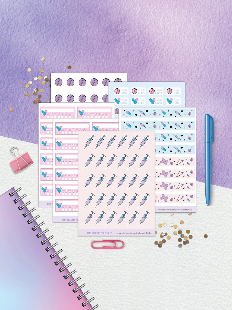 Medication Planner Stickers| AM and PM Medicine Tracker| Pill Reminder ...