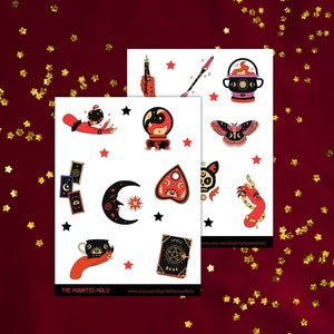 Evil Witch Sticker Sheets Fortune Teller Stickers Black Magic Stickers ...