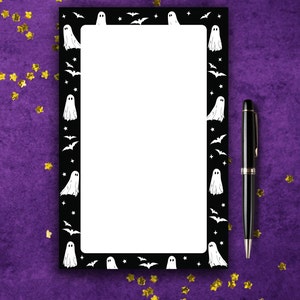 Spooky Ghost Notepad| Gothic Memo Pad| Halloween Tear Away Pad| Ghoul ...