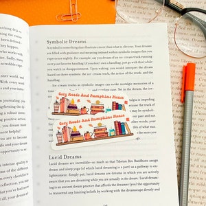 Fall Bookshelf Sticker| Fall Vibes Sticker| Autumn Bookshelf Sticker ...