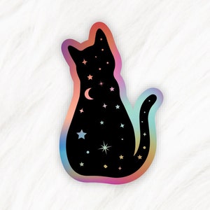 Celestial Cat Sticker Pack| Rainbow Cat Sticker Bundle| Galaxy Cat ...
