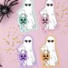Pastel Ghost Sticker Set Halloween Ghost Sticker Pack Ghost Sticker ...