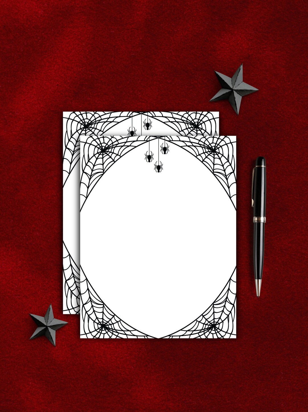 Spider Web Tear Away Notepad| Gothic Note Pad| Halloween Memo Pad ...