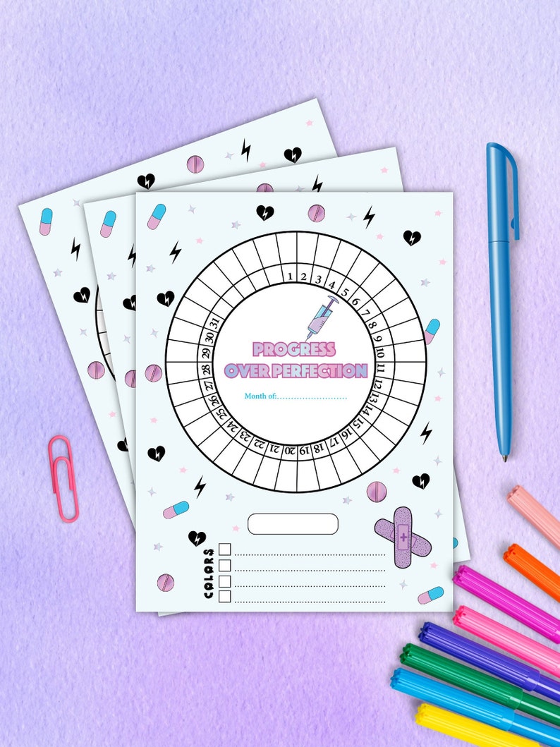 Pills and Syringe Planner Bundle Bandaids and Razor Blades - Etsy