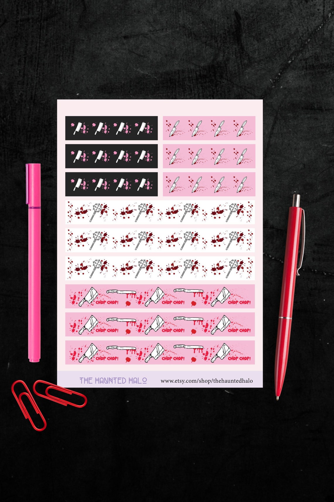 Pink Coffin Planner Sticker Sheet Killer Notes Planner - Etsy