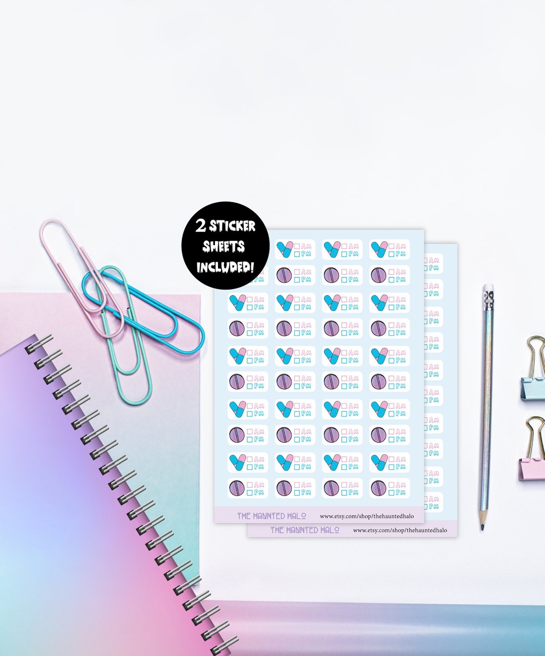 Am and Pm Pill Sticker Sheet| Medication Planner Stickers| AM PM ...