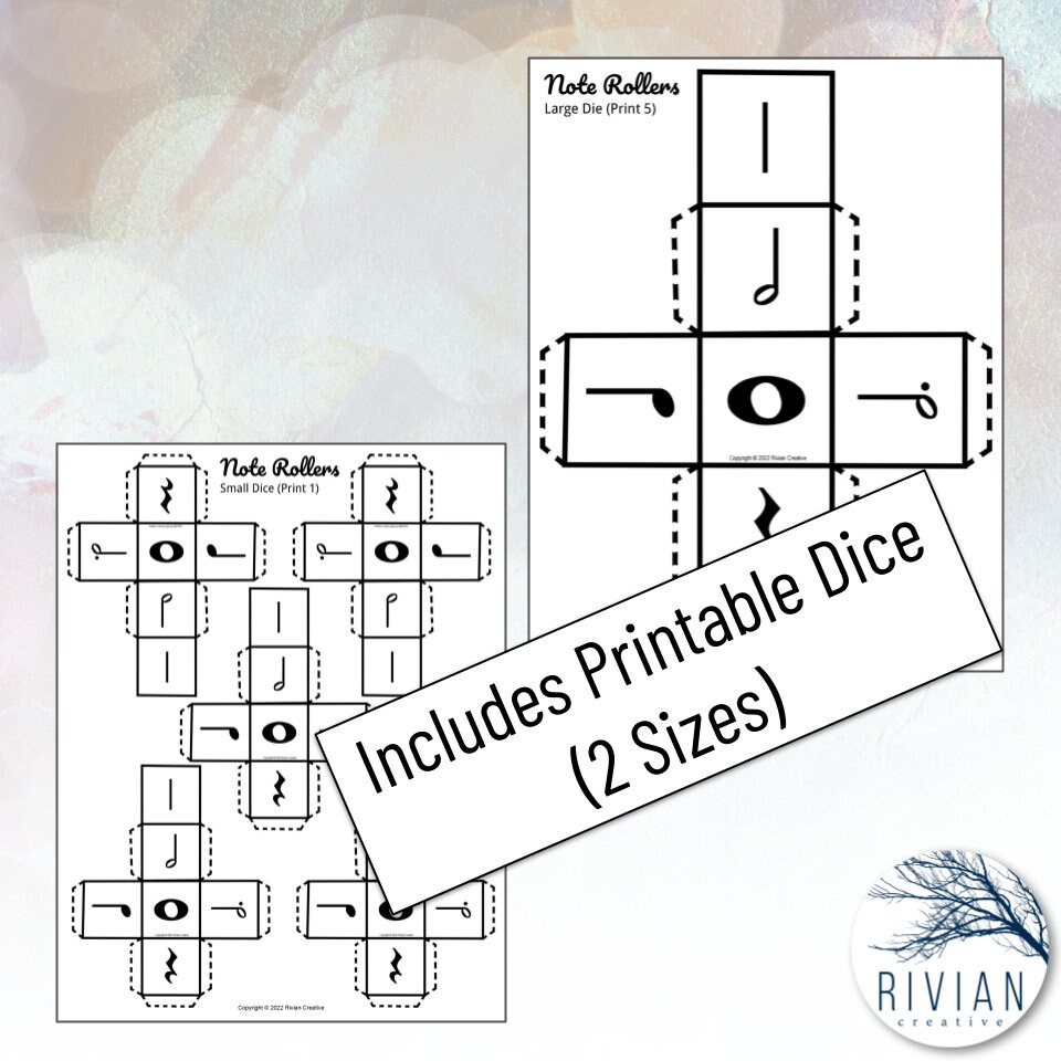 Note Rollers Musical Dice Game learn Note Durations and Score Points ...