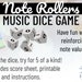 Note Rollers Musical Dice Game learn Note Durations and Score Points ...