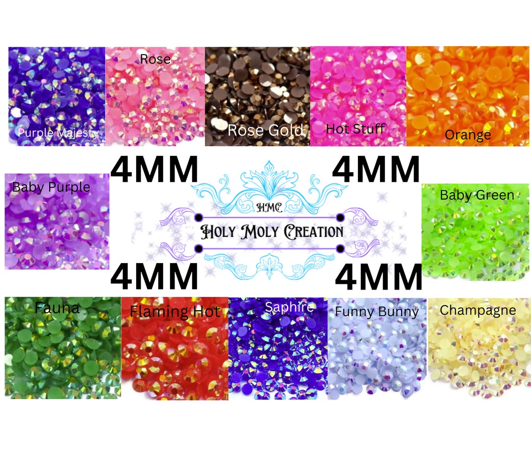 4MM Jelly Resin Rhinestone - Etsy