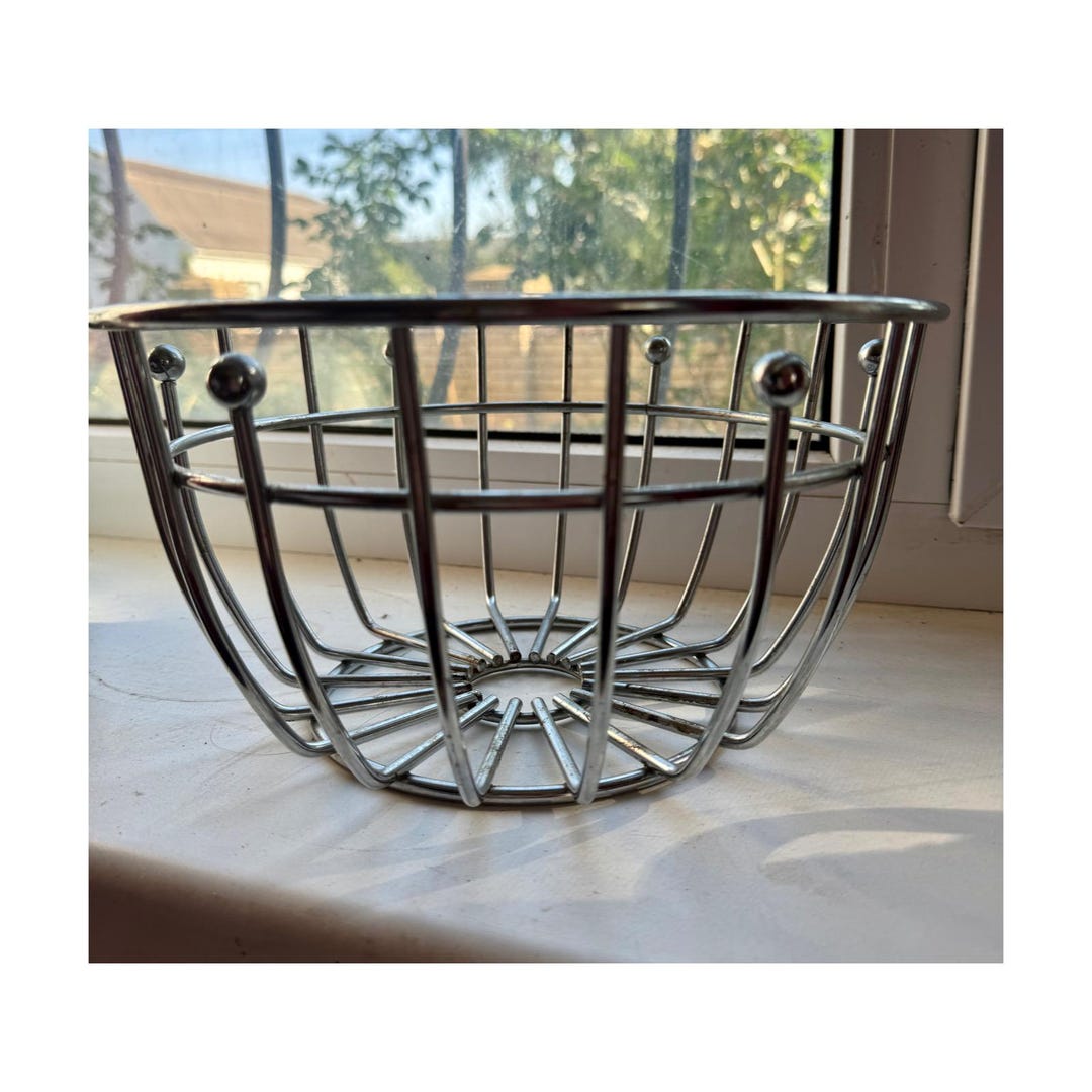Modern Fruit Bowl Large Fruit Display Basket, Modern Design - Stainless ...