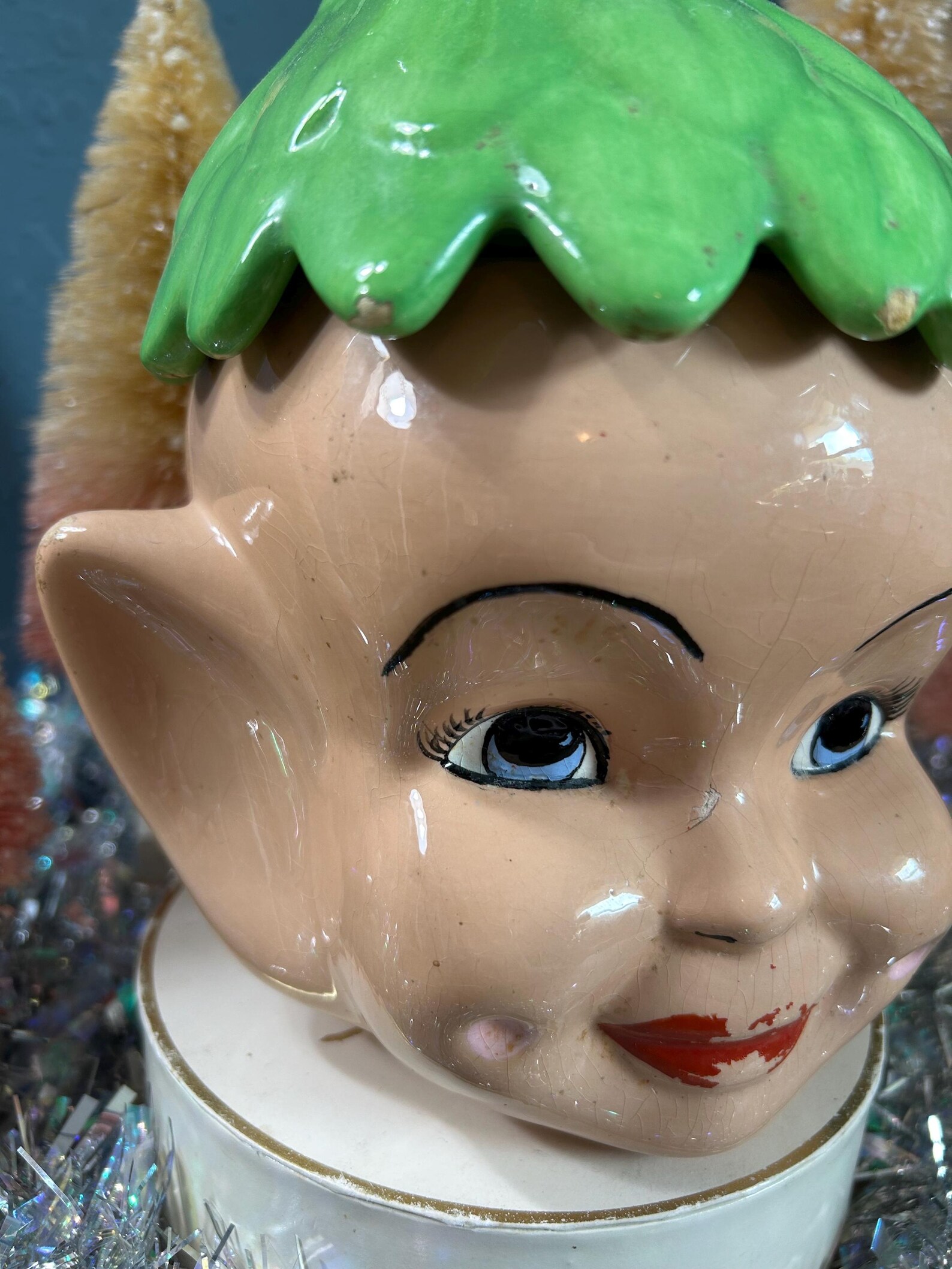 Vintage Elf Cookie Jar Christmas Pixie Cookie Jar - Etsy