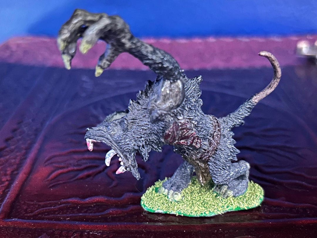 Reaper Hand Painted Were Rat With Custom Base - Etsy