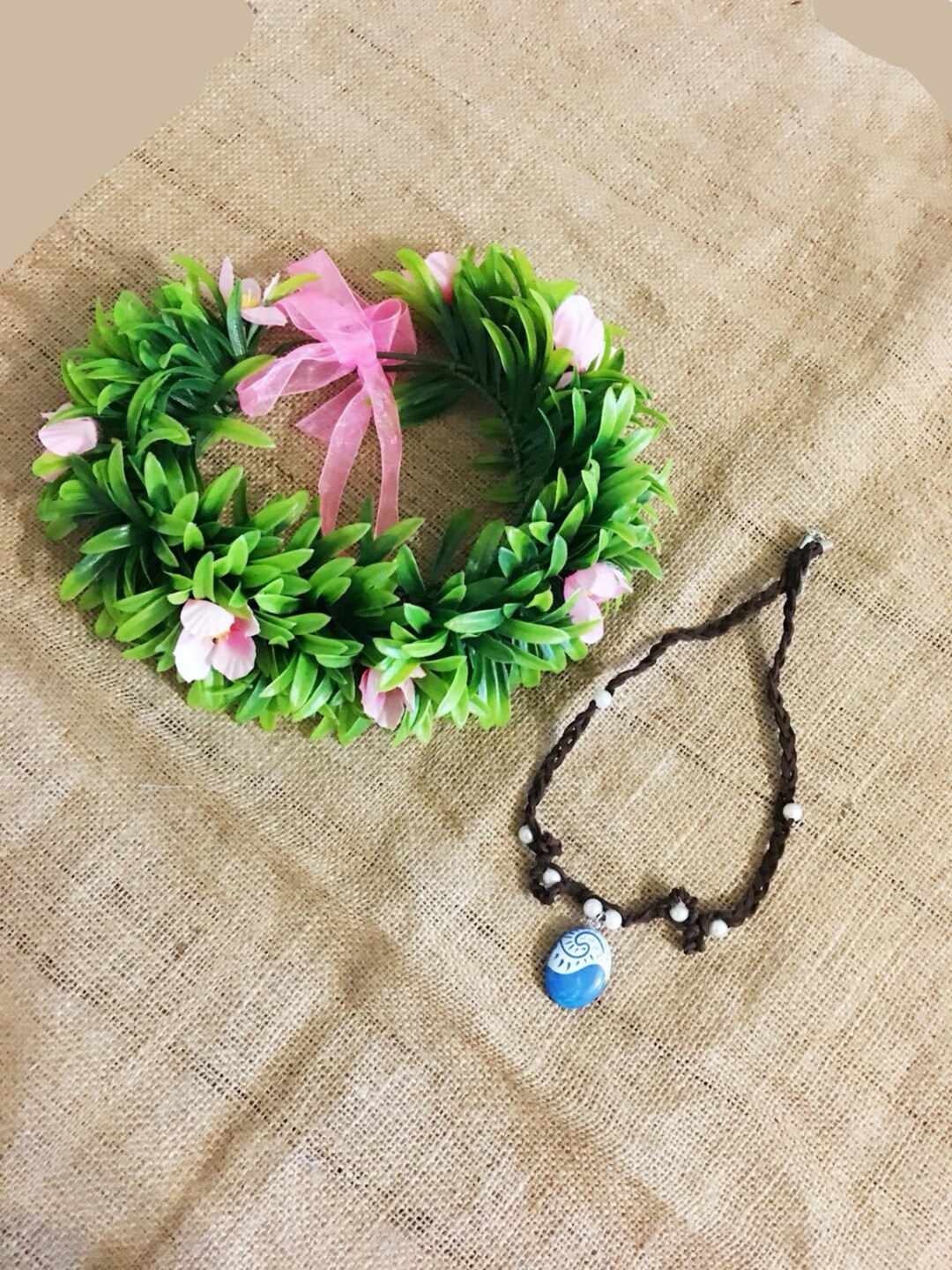 Moana Accesoriesmoana Head Pieceblue Moana Necklacebaby - Etsy