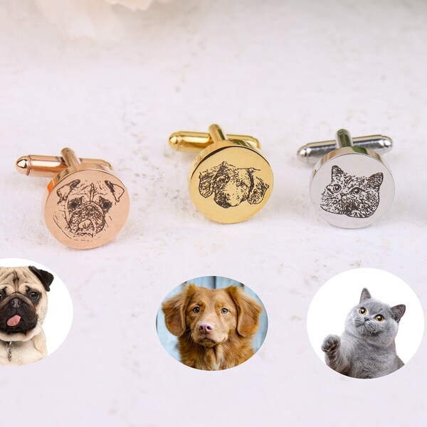 Custom Dog Cufflinks - Etsy
