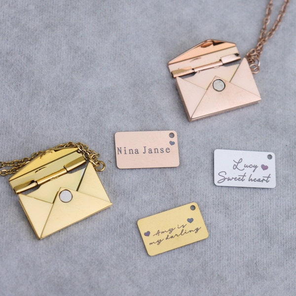Envelope Necklace - Etsy