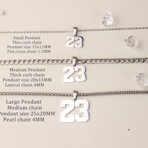 Sport Number Pendant,baseball Player Number Necklace • Personalized ...