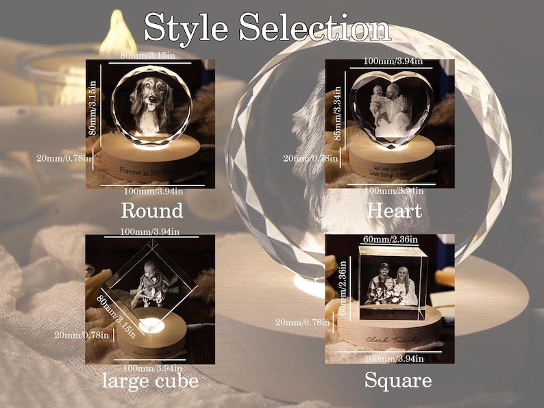 Personalized Heart Crystal Photo Portrait,custom Portrait in Crystal ...