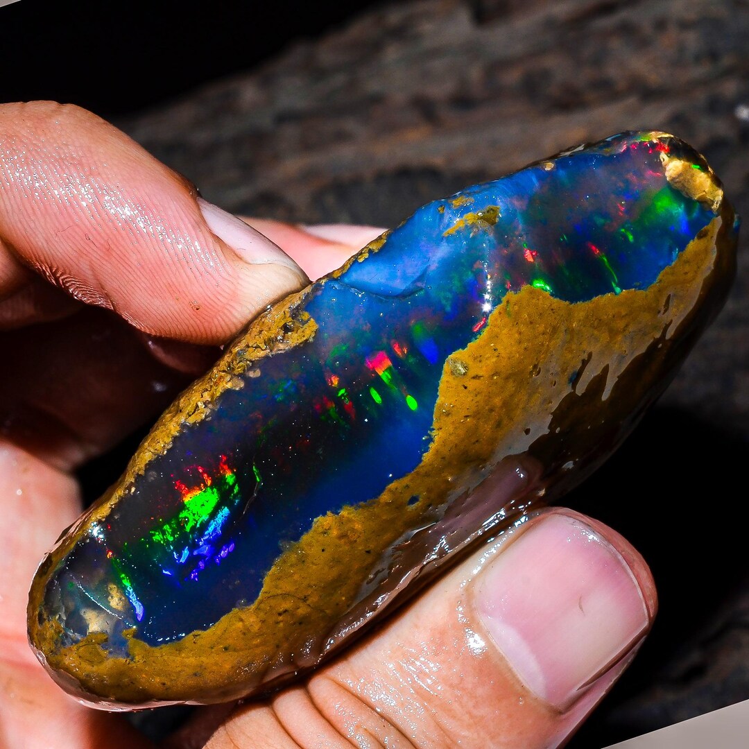 384.50 Ct Ethiopian Welo Fire Opal Rough | Water Crystal Raw Gemstone ...