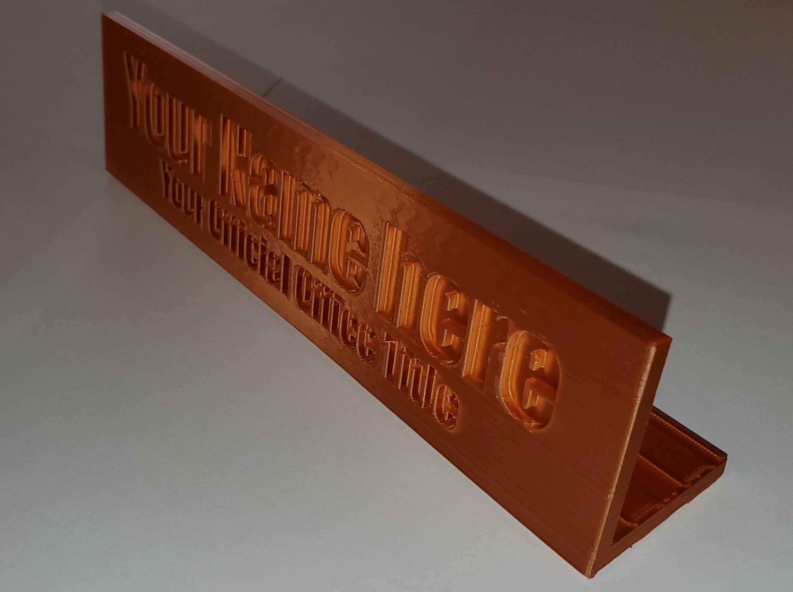 3D Printed Custom Desk Name Plate With Title - Etsy