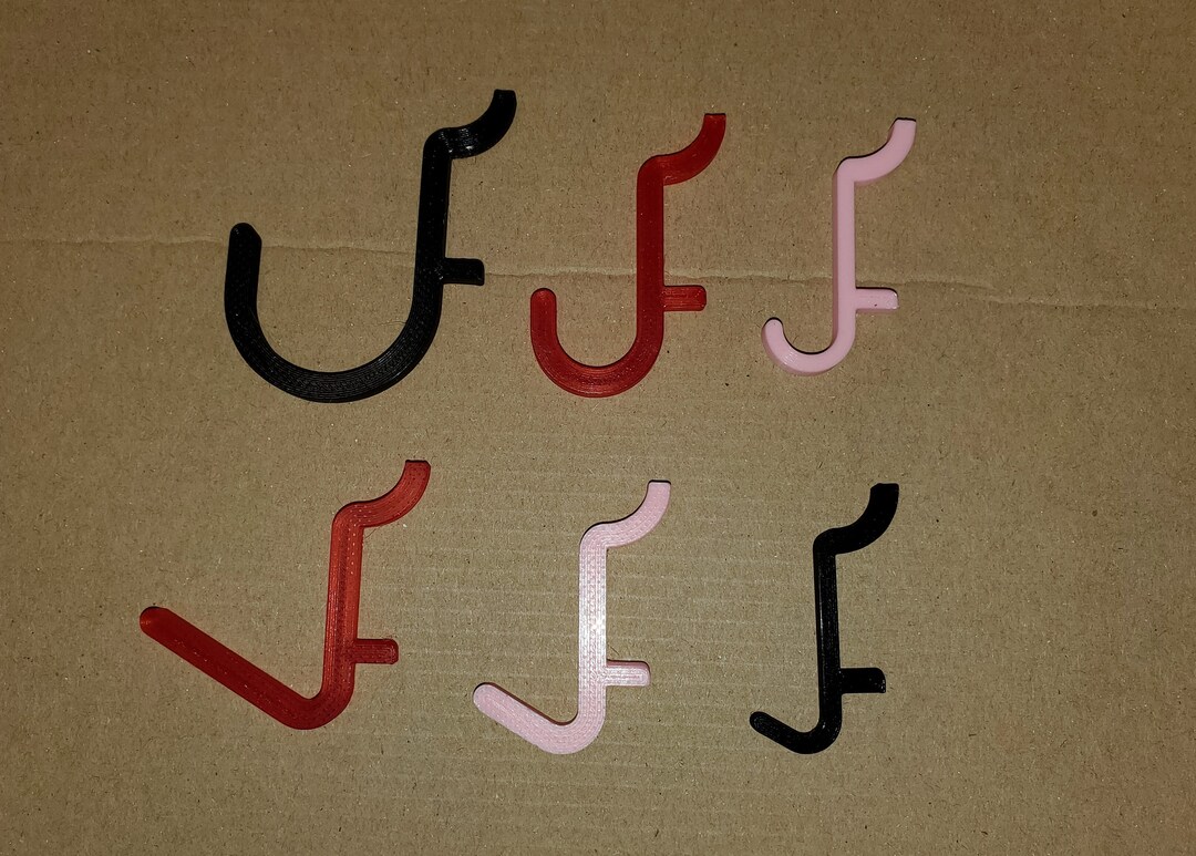 3D Printed Pegboard/skadis Hook Variety Pack 6 Pack - Etsy