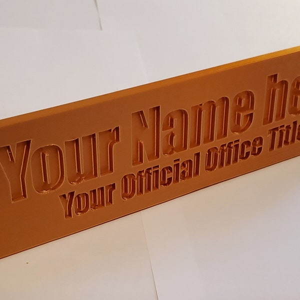 Desk Nameplate 3d Printed - Etsy