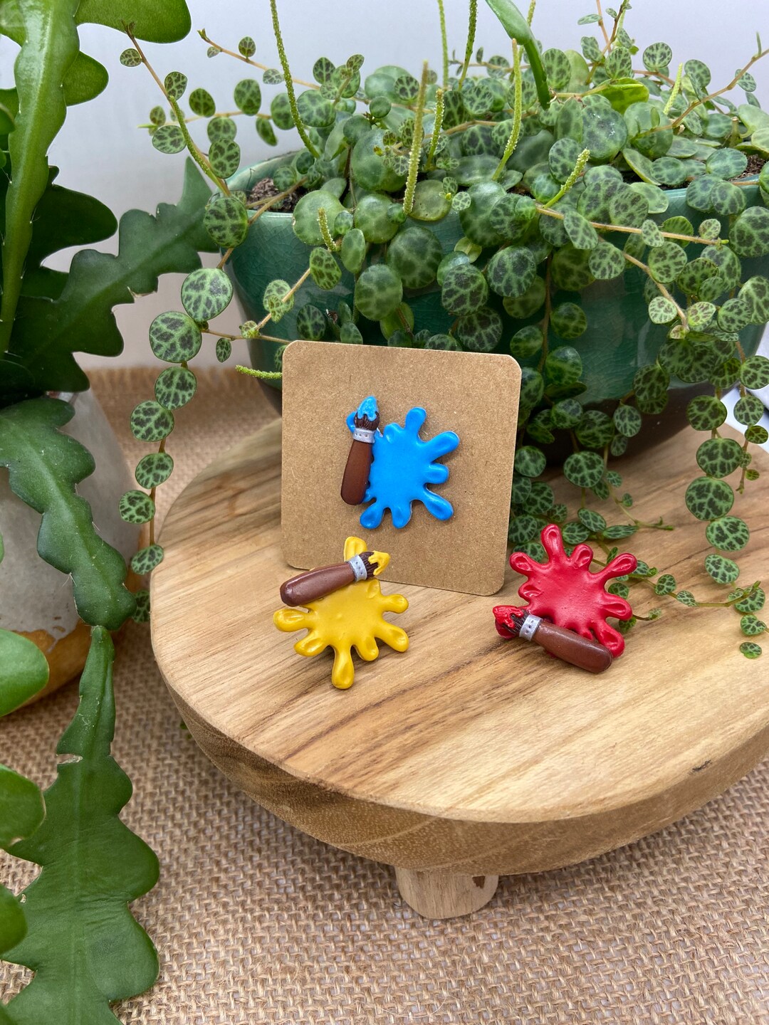 Paint Splat Pin Badge Brooch Primary Colour Art Artist - Etsy