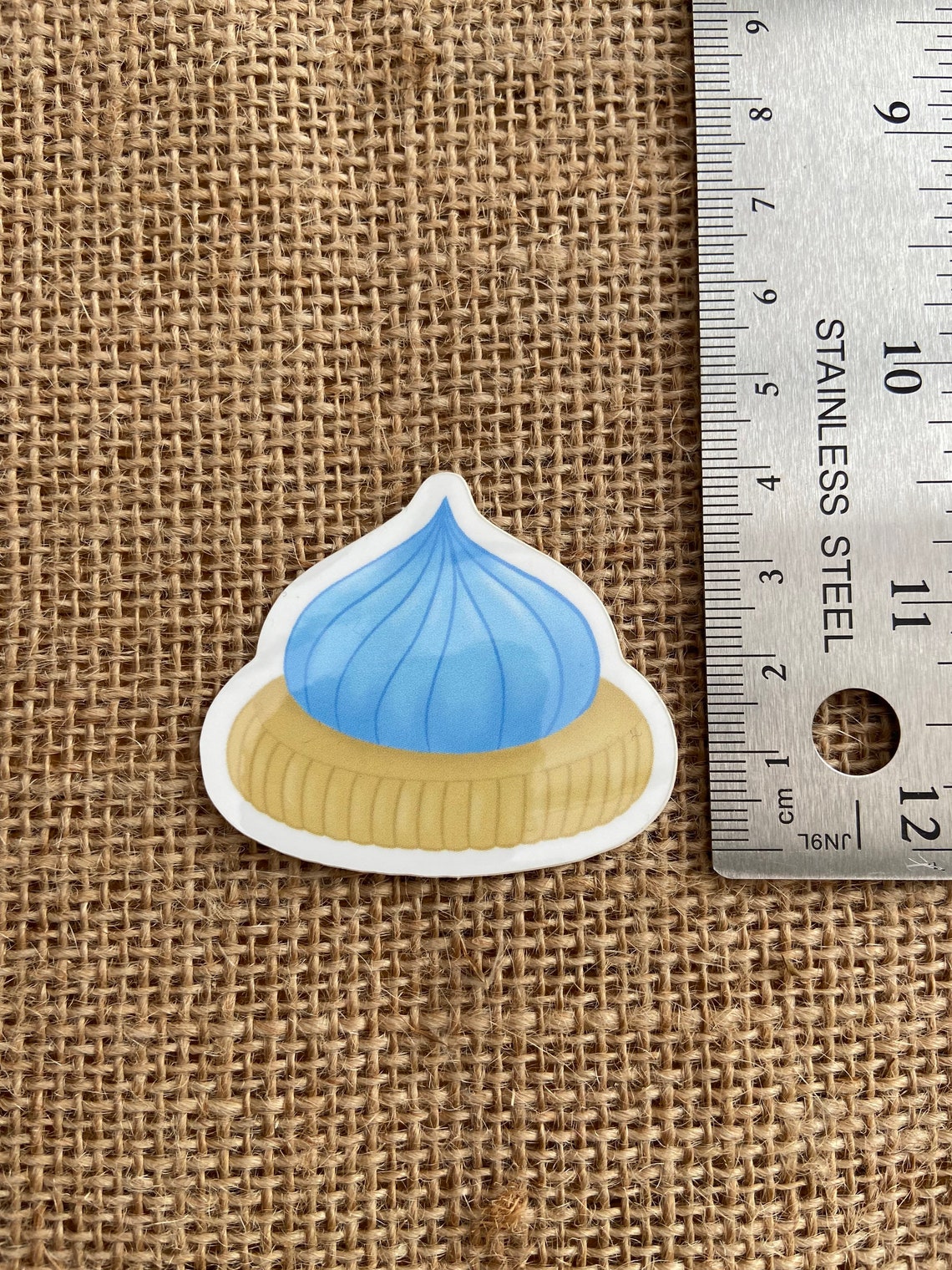 Blue Iced Biscuit Glossy Vinyl Sticker - Etsy