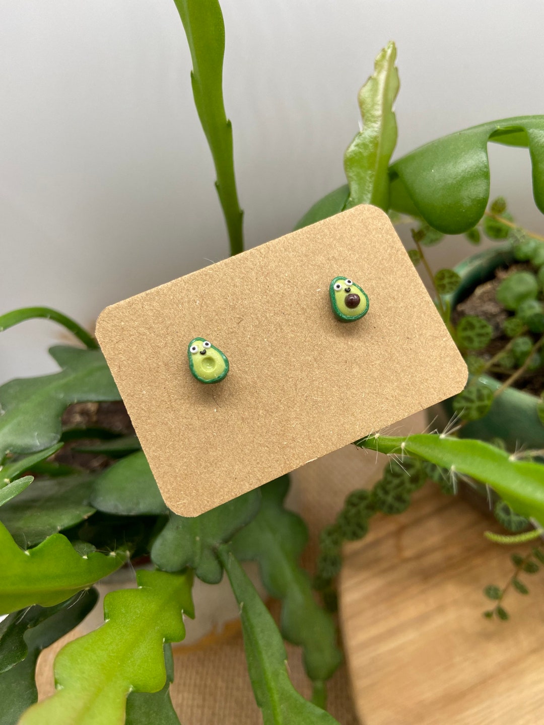 Micro Avocado Stud Earrings Cute Stainless Steel Wearable Food Novelty ...