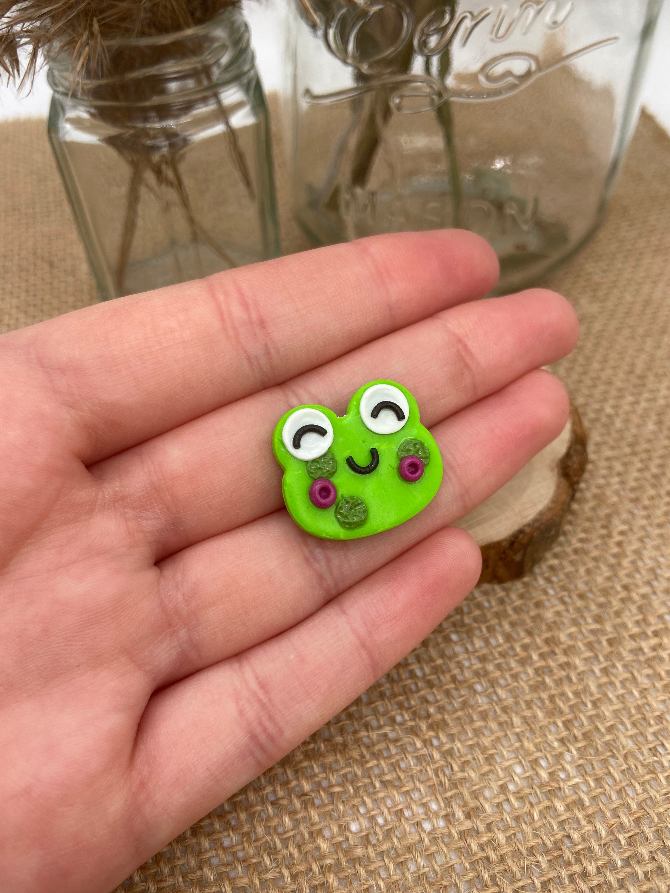 Froggy Face Pin Badge Frog Brooch | Etsy