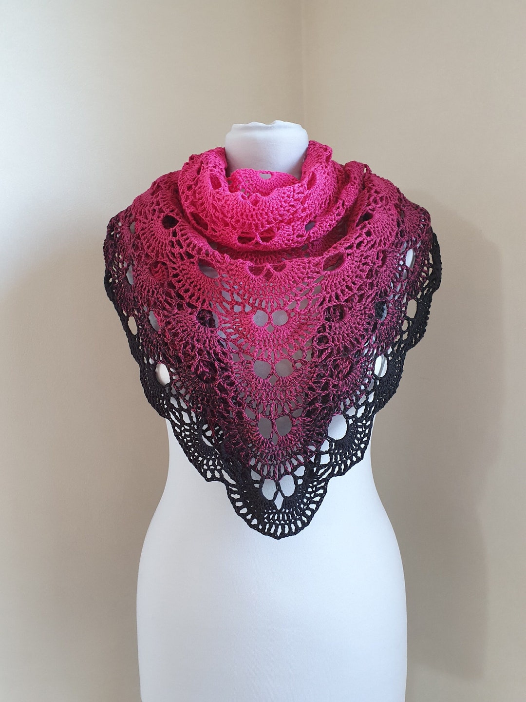 Dreieckstuch gehäkelt Halstuch Schal orange - Etsy.de