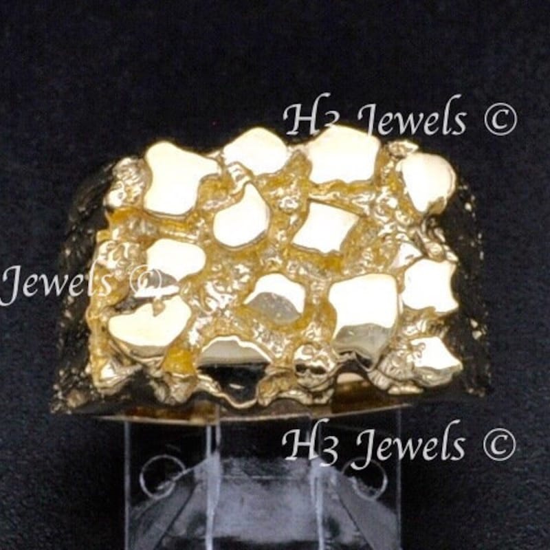Gold Nugget Ring - Etsy