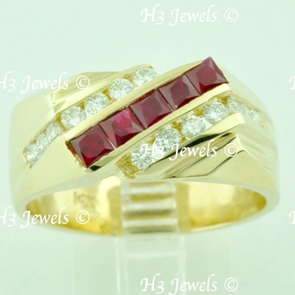 Ruby Man Ring - Etsy