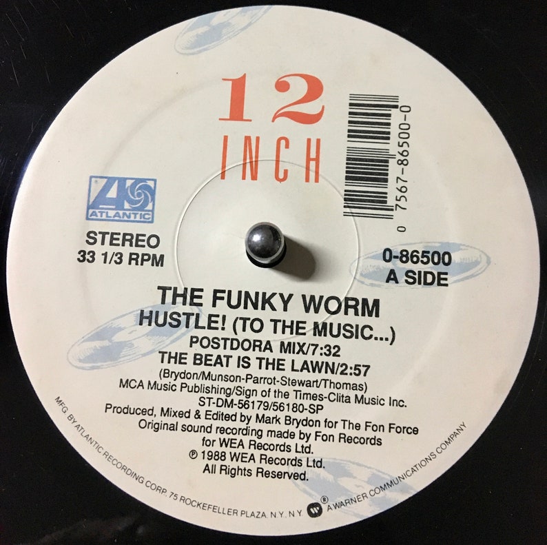 1988 the Funky Worm - Hustle! (to the Music...) Vinyl, 12", 33 RPM - Etsy