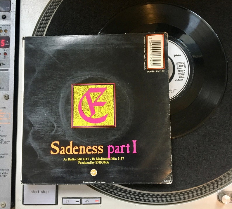 1990 Enigma Sadeness Part I , Vinyl, 7, Single, 45 RPM - Etsy