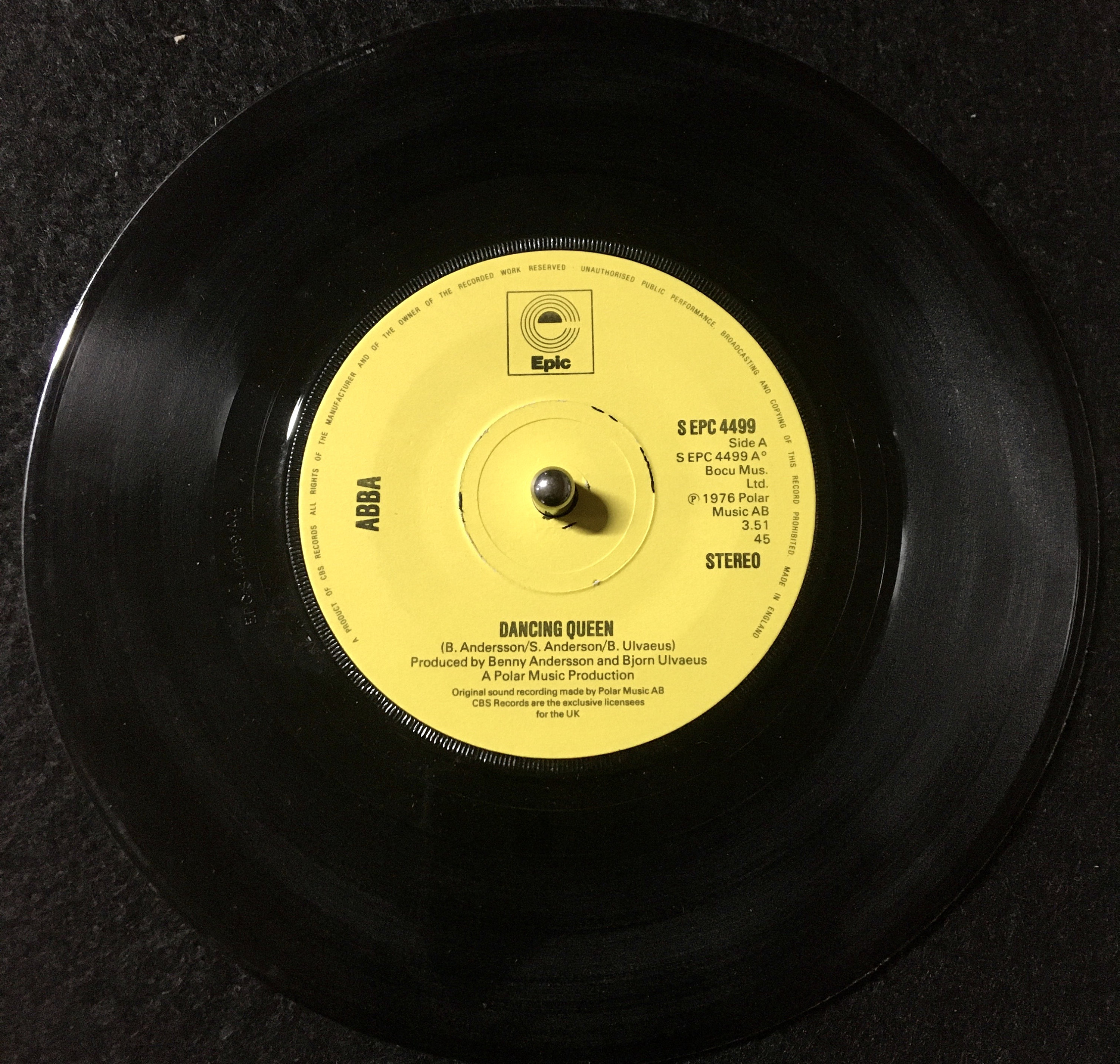 1976 ABBA Dancing Queen , Vinyl, 7, 45 RPM, Single, Stereo - Etsy