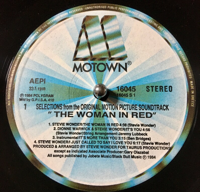 1984 the Woman in Red (selection From the Original Motion Picture ...