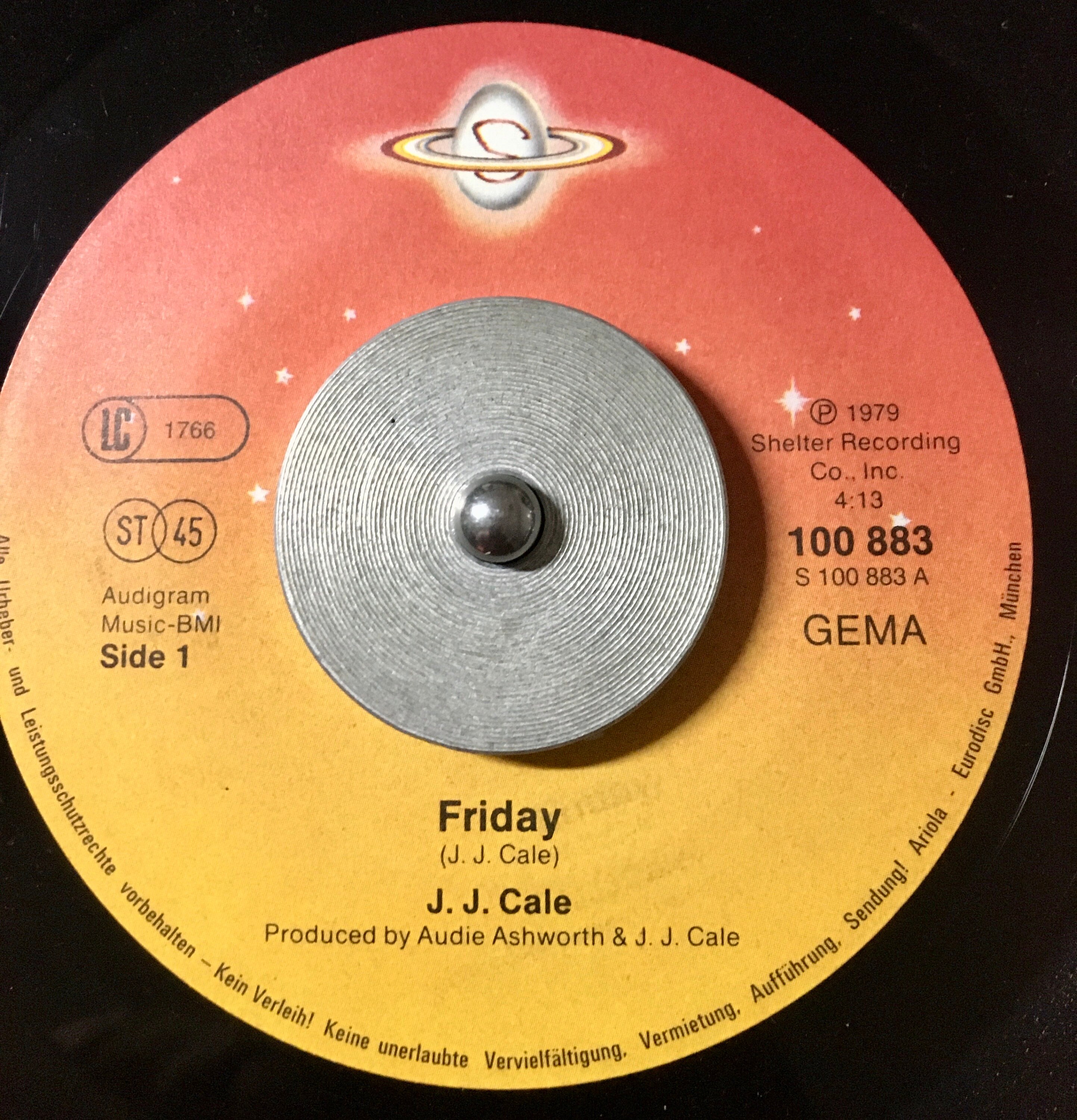 1979 J.J. Cale – Friday / Don't Cry Sister , Vinyl, 7", 45 RPM, Single ...