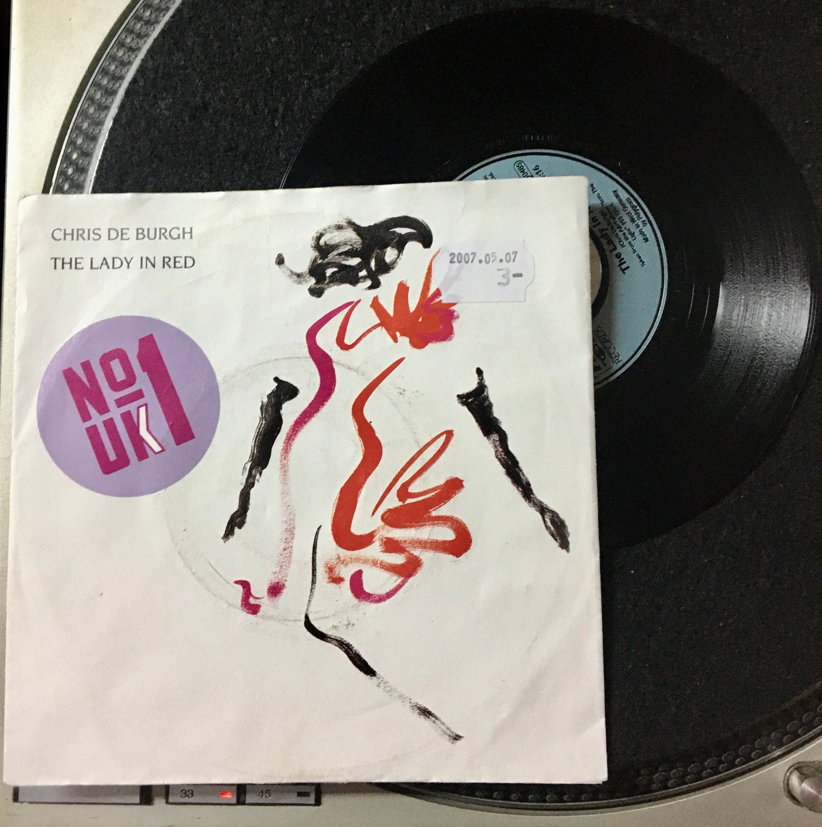 1986 Chris De Burgh the Lady in Red Vinyl 7 45 - Etsy