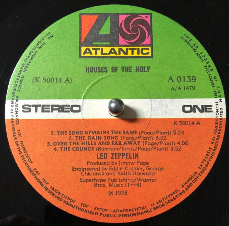 1973 Led Zeppelin Houses of the Holy , Vinyl, LP, Album, Gatefold ...