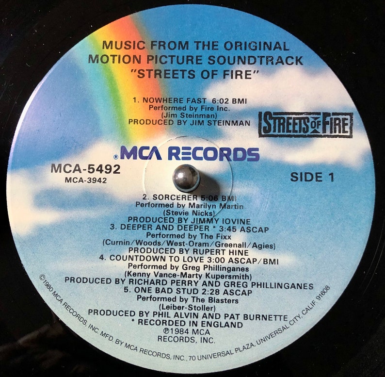 1984 Streets of Fire - Music From the Original Motion Picture ...