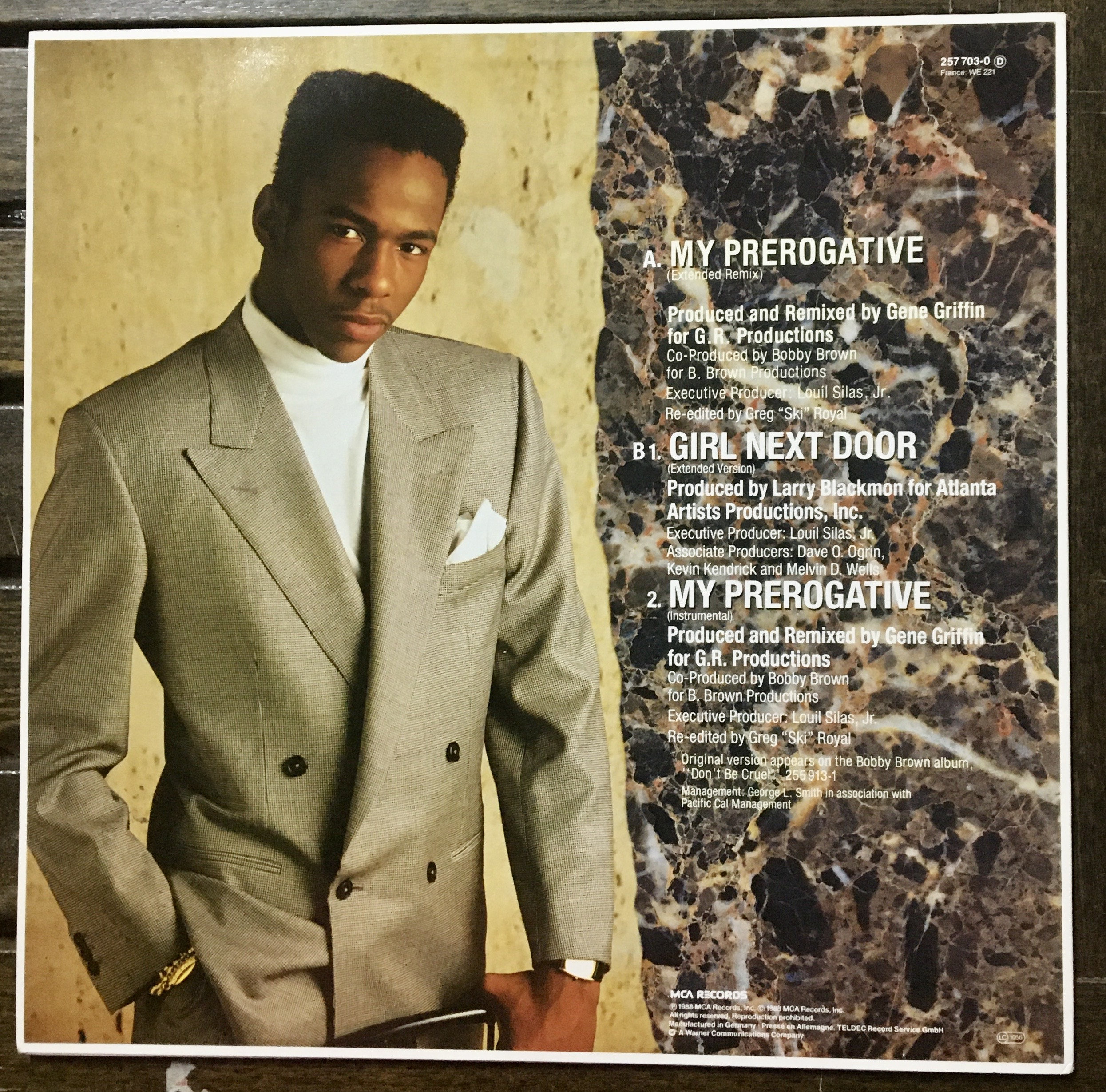1988 Bobby Brown My Prerogative extended Remix Vinyl, 12, 45 RPM, Maxi ...