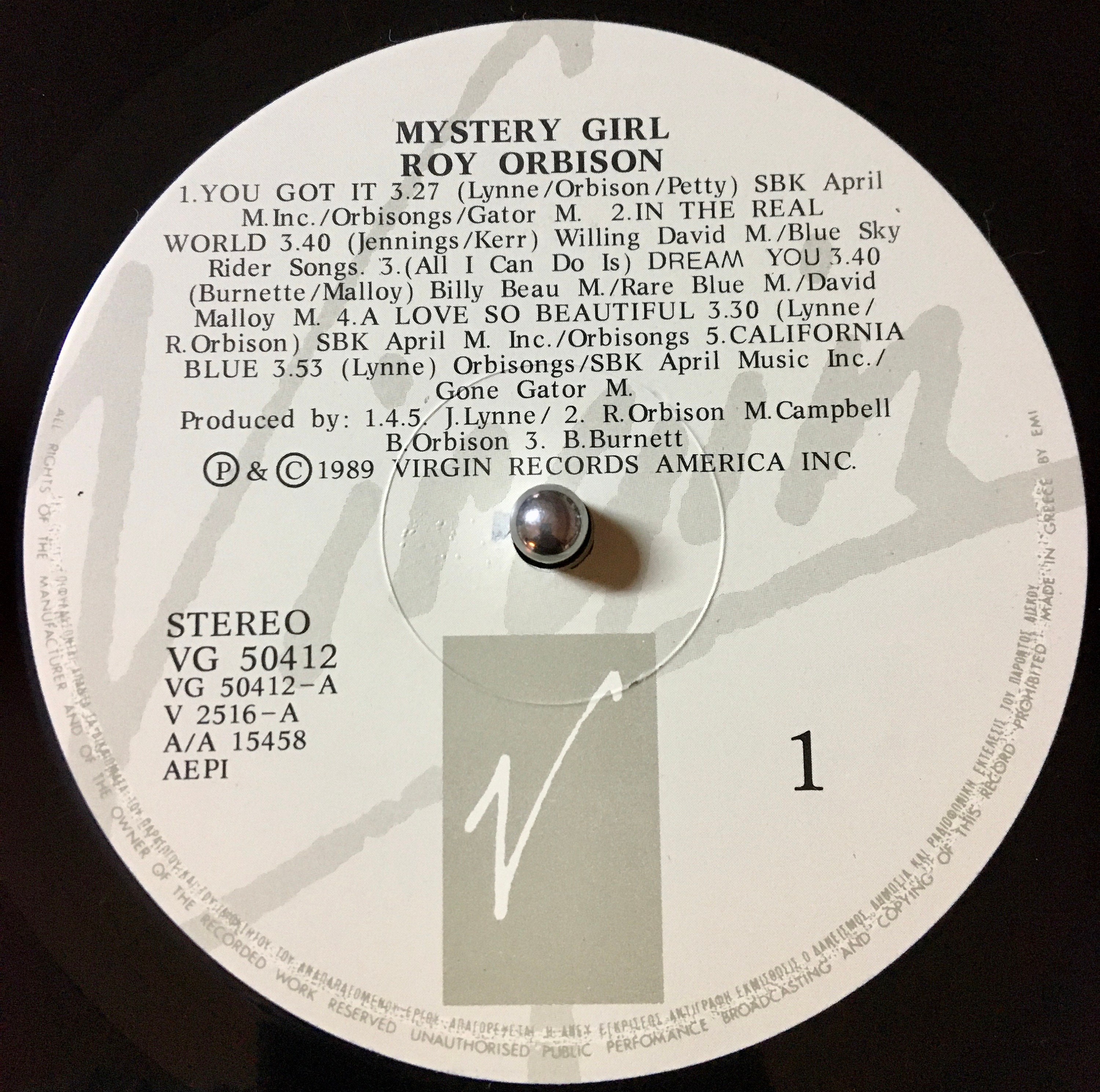 1989 Roy Orbison Mystery Girl , Vinyl, LP, Album - Etsy