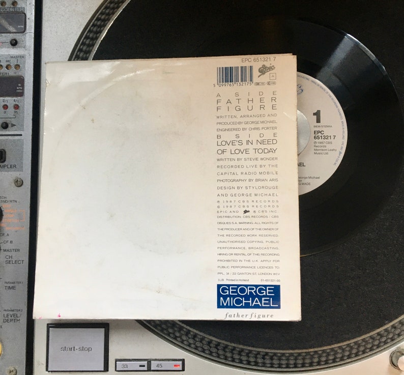 1988 George Michael Father Figure , Vinyl, 7, 45 RPM, Single, Stereo - Etsy