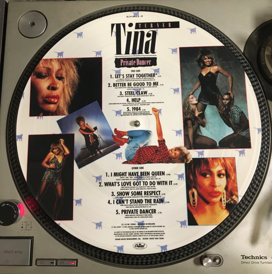 1984 Tina Turner Private Dancer Vinyl LP Album Picture - Etsy