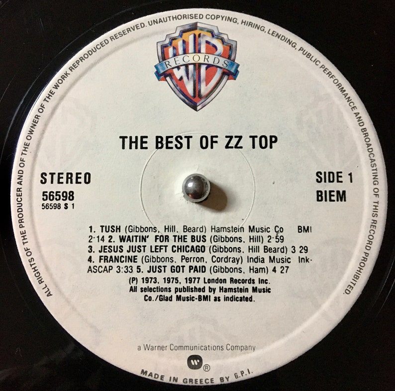 1977 ZZ Top the Best of ZZ Top , Vinyl, LP, Compilation - Etsy