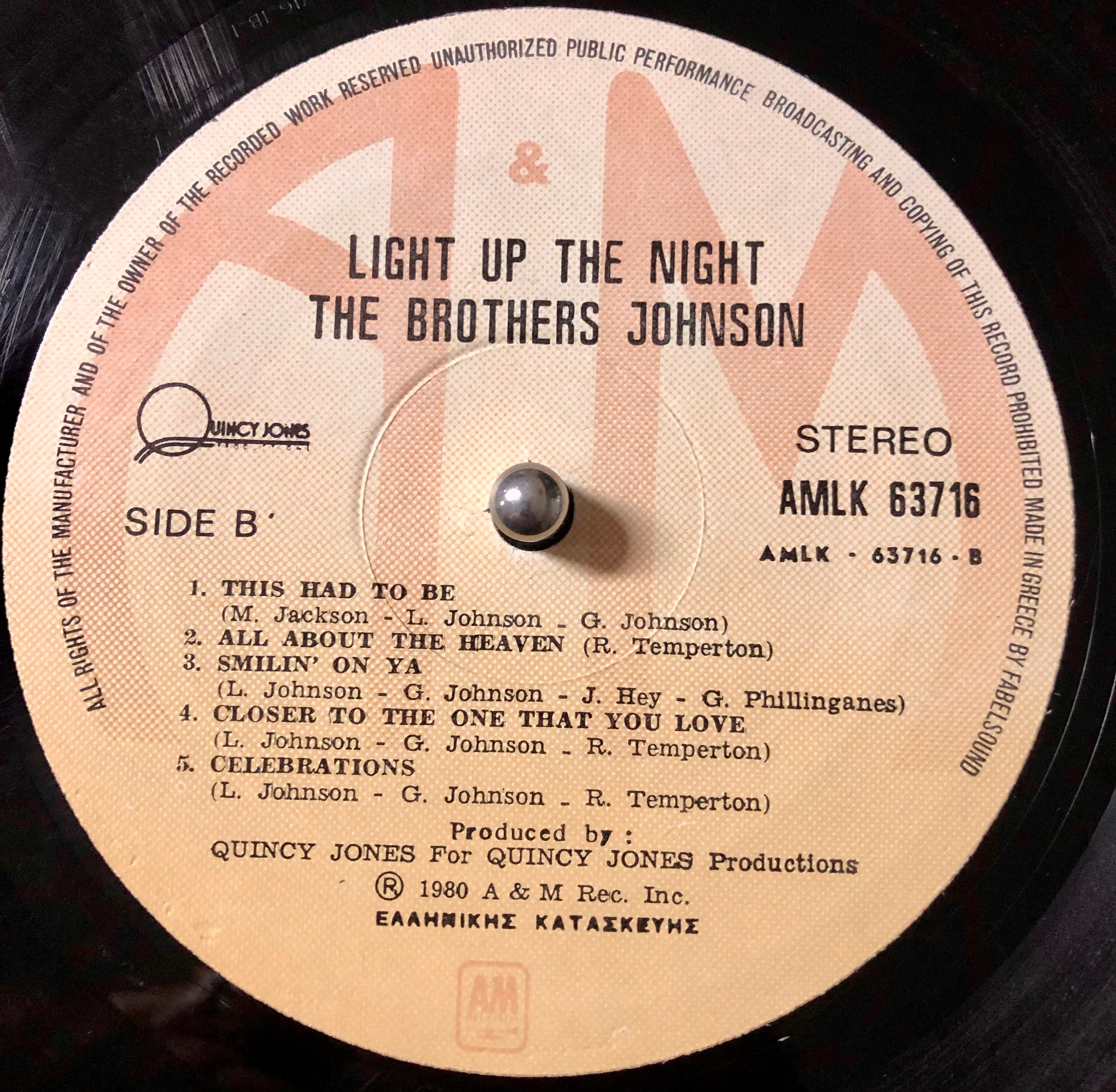 1980 the Brothers Johnson Light up the Night , Vinyl, LP, Album - Etsy